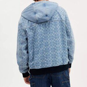 Coach | Jackets & Coats | New Mens Coach Signature Denim Hooded Zip Up ...